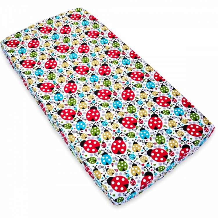 Cearceaf cu elastic, 120x60cm, pentru patuț copii, imprimeu bufnițe, CEC04